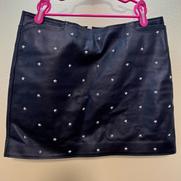 Coach | Skirts | Nwt Coach Star Studded Leather Mini Skirt | Poshmark